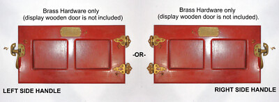 Simmons White Clad Brass Ice Box wood Cabinet Hardware Nameplate Latch ...