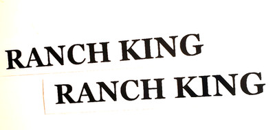 RANCH KING TRAILER Decals Stickers (2) Gloss BLACK 24" fast USA | eBay