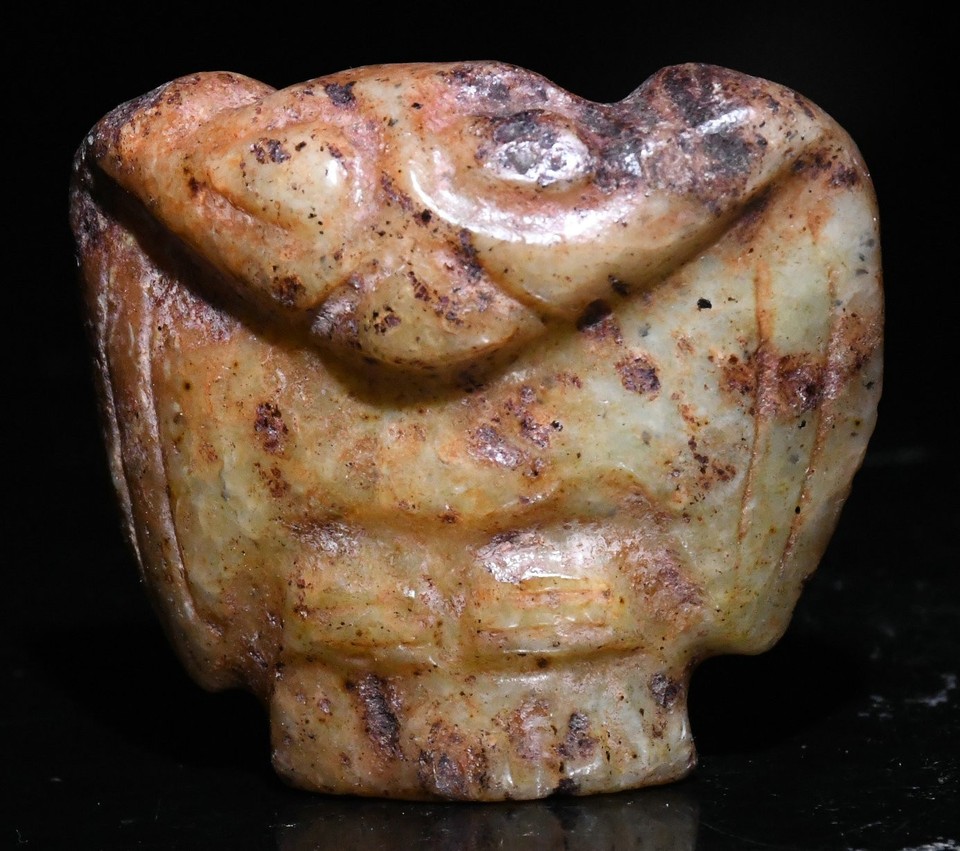 2" Old Chinese Hongshan Culture Jade Carved Fly Winged Garuda Bird ...