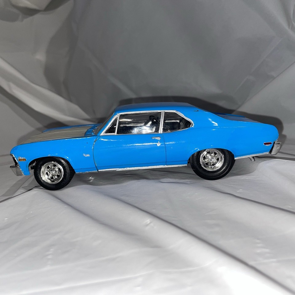 AMT/ERTL Blue 1972 Chevy Nova 1/25 Scale Built Model Kit #31547 No Box ...
