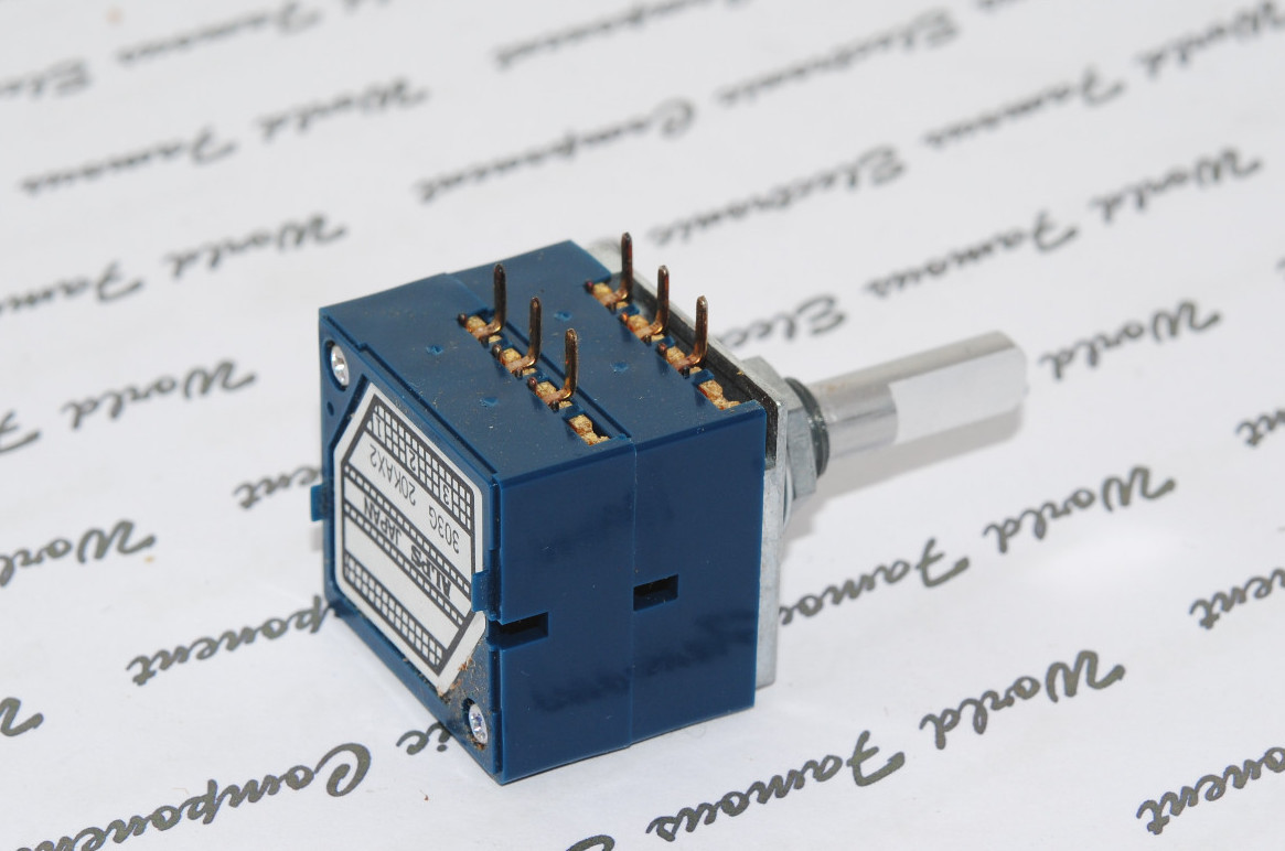 1pcs -ALPS RK27 50KA 50K (Log A)Dual Potentiometer Half- ShaftJAPAN ...