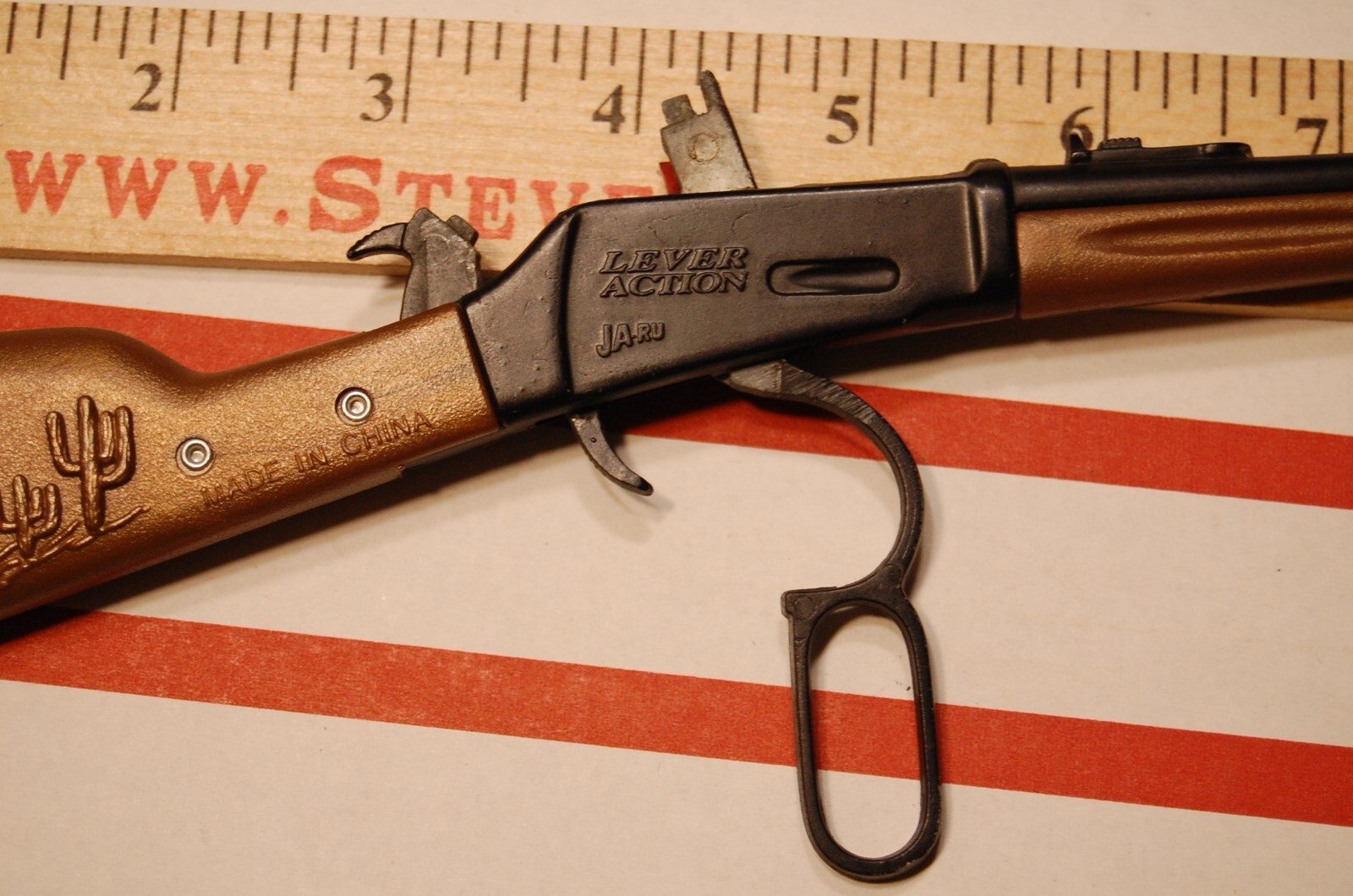 Vintage MARX Toy Rifle Lever Action Works 27” & JAM Wild West 7 1/2 ...