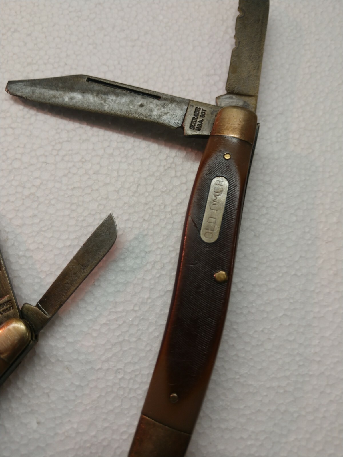 Vintage lot of 4 Schrade Old Timer folding pocket knife 80T 340T 770T ...