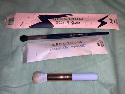 2 spectrum makeup brushes A40 Smokey Shader B05 Precision Buffer New ...