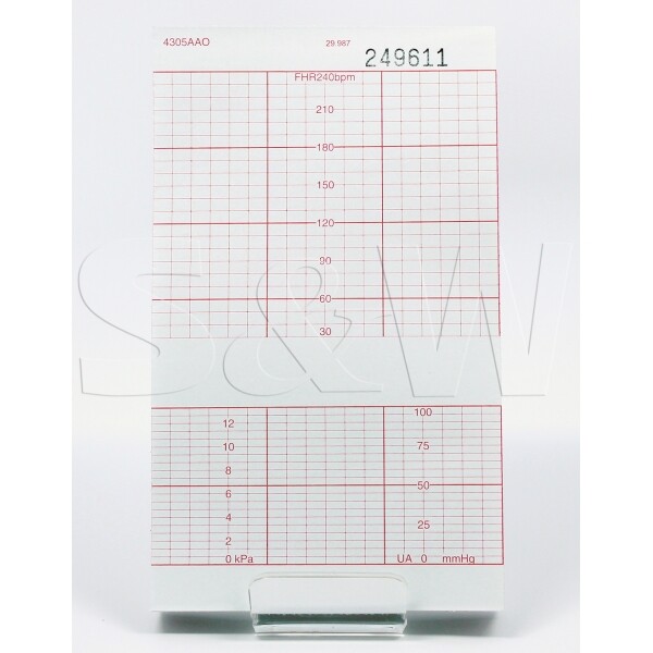 Corometrics 4305AA0 / 13431 Compatible ECG Chart Paper, Z-Fold ...