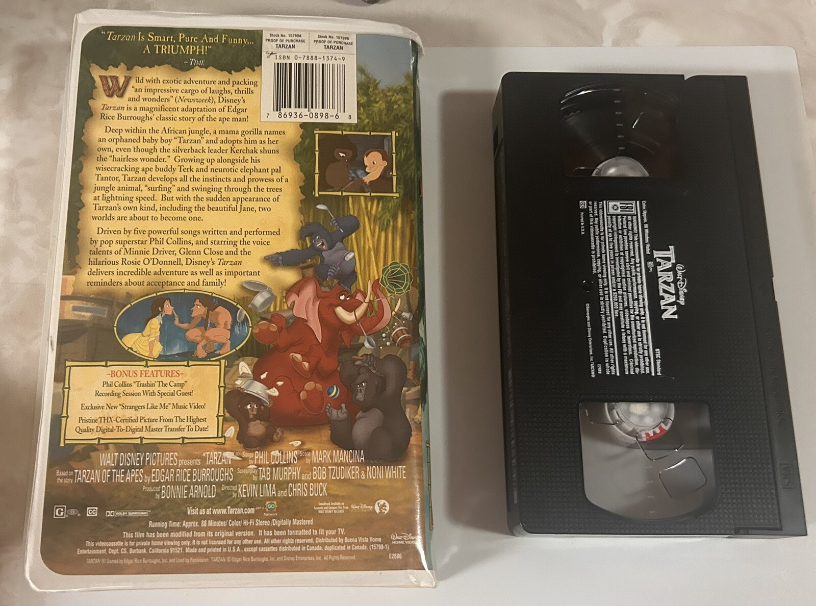 Tarzan - VHS - Walt Disney - Classic Animated Movie - Family ...