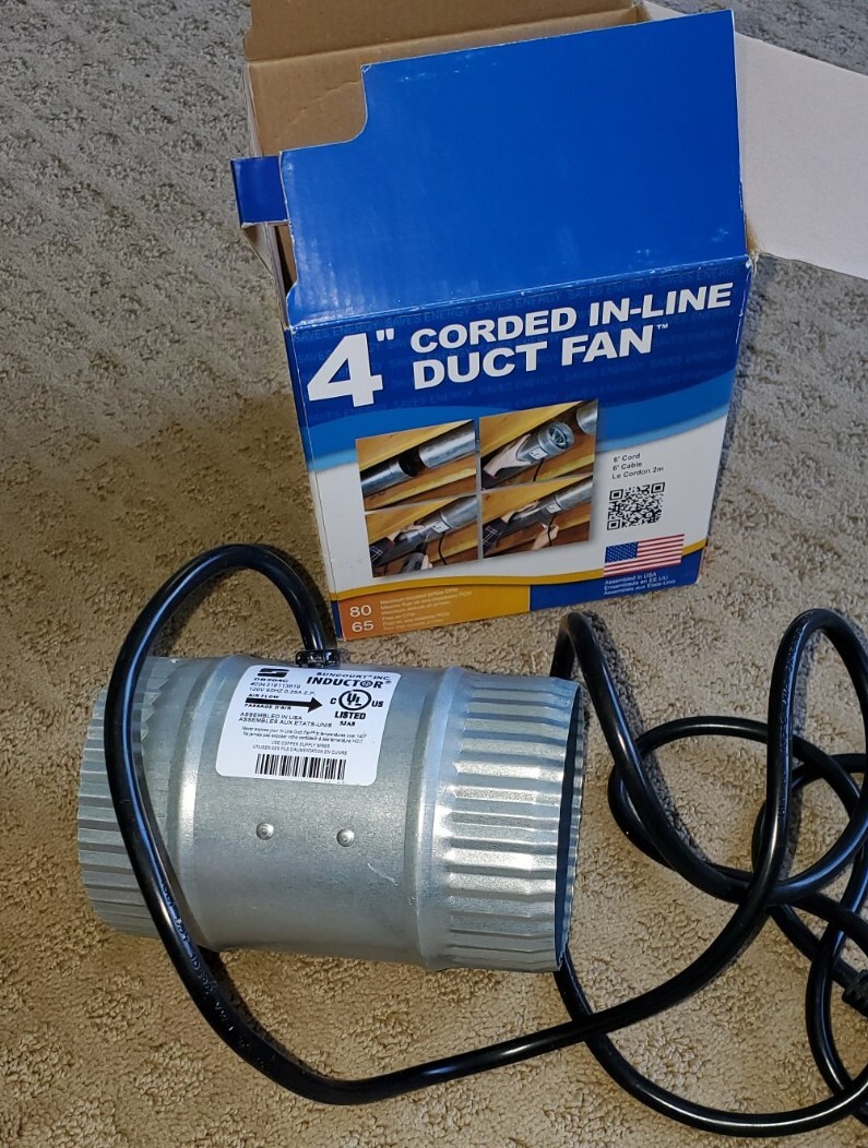 SUNCOURT DB204C 4" in-Line Fan air Booster Duct Fan | eBay