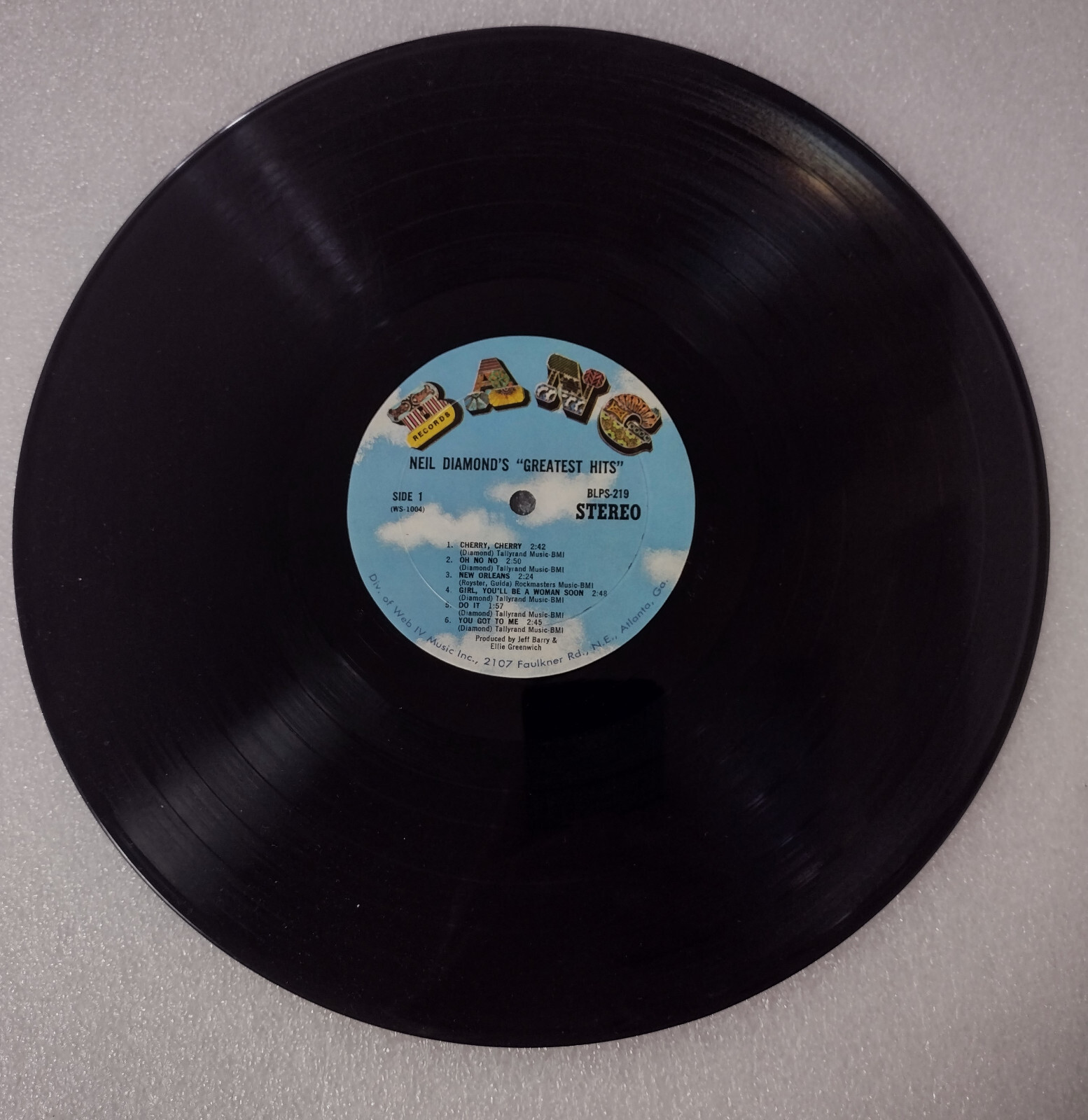 Neil Diamond --"Neil Diamond's Greatest Hits" Stereo LP on the Bang ...
