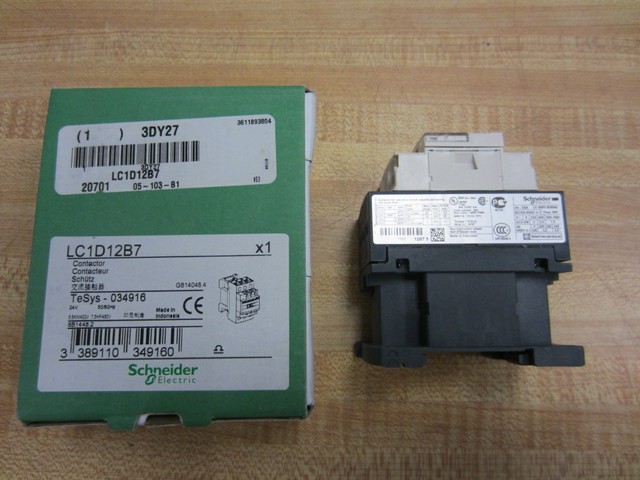 Schneider LC1D12B7 Contactor 12a Coil 24vac for sale online | eBay