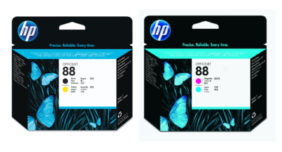 Genuine HP 88 Printheads Black/Yellow + Cyan/Magenta C9381A + C9382A ...