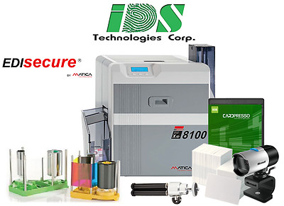 EDIsecure XID 8100 Retransfer Dual Side Complete Photo ID Card Printer ...