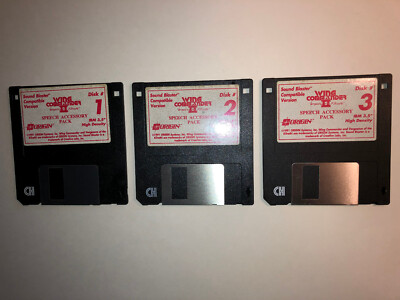 Wing Commander II Speech Accessory Pack (Origin 1991) PC 3.5" 3 Floppy ...