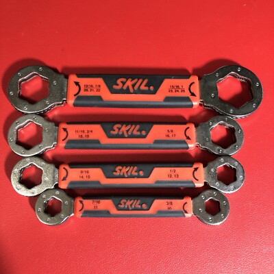 New SKIL 4 Pc Secure Grip Self-Tightening Box Wrench Set | eBay