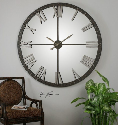 Uttermost 06419 60 inch Large Wall Clock - Silver for sale online | eBay