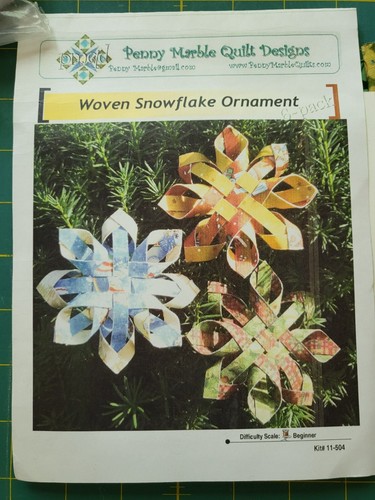 WOVEN SNOWFLAKE ORNAMENT PATTERN KIT | eBay