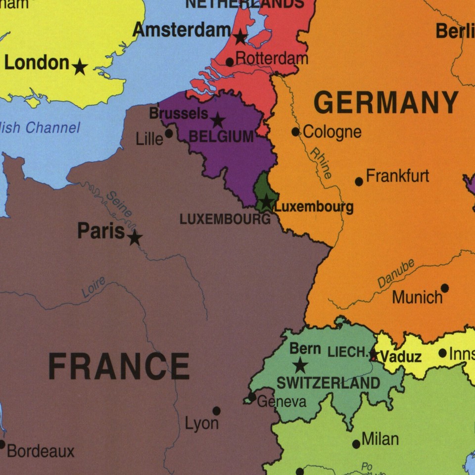 CIA Map of Europe 2004 Poster Print, Large Detailed Wall Art European ...