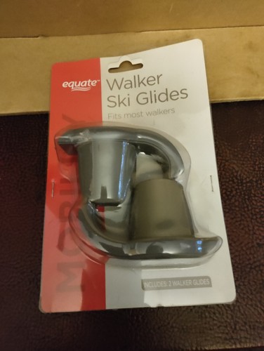 2 Pc Walker Ski Glides Rubber Glide Walker Ski Caps Equate | eBay