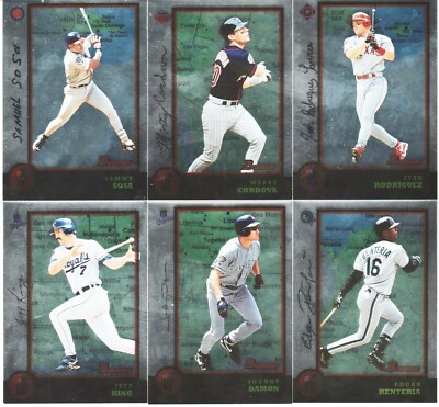 INTERNATIONAL SP 6 CARD LOT 1998 BOWMAN IVAN RODRIGUEZ SAMMY SOSA ...