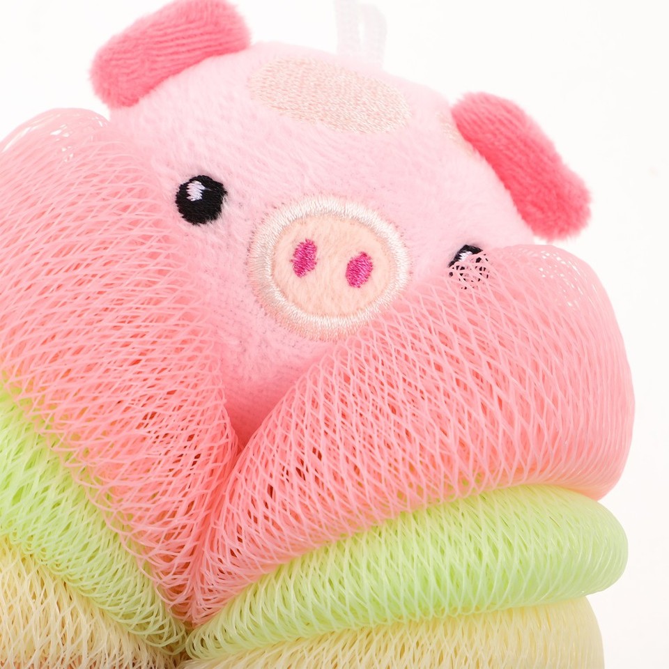 2 Pcs Cartoon Mesh Loofah Toddler Bath Toys Sponge for Kids Animal ...
