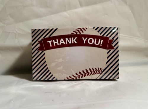 100 Count Baseball Thank You Cards NOB 3.5"x2", Sport Thanks Card | eBay UK