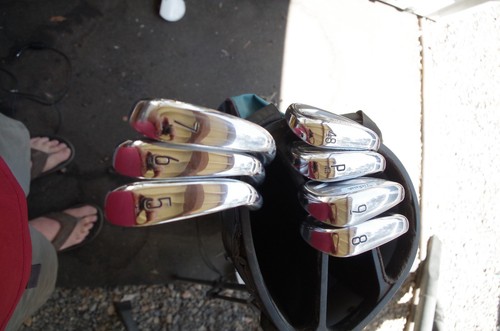 Left Handed Titleist T350 3G 5-PW, AW Iron Set Regular Steel Very Good ...