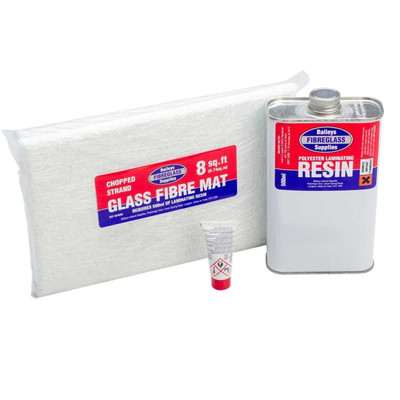 Baileys Fibreglass Repair Kit 8Sq ft for Medium Scale Fibreglass ...