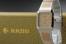 Near MINT Vintage RADO DiaStar 111.9523.3 Gold 25mm QZ Women's Watch ...
