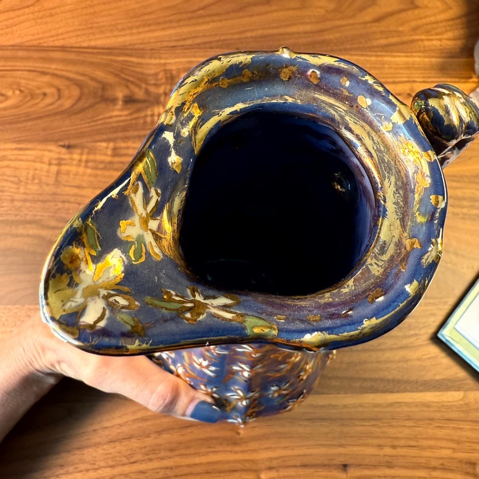 Coalport Pattern Cobalt Roses Blue & Gold Hand-Painted Gold Floral Ewer ...
