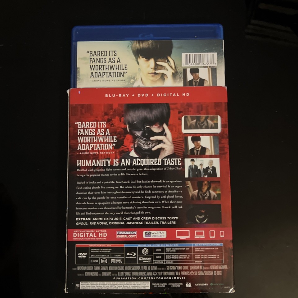 Tokyo Ghoul (Blu-ray/DVD) Live Action Anime Funimation w/ Slipcover ...