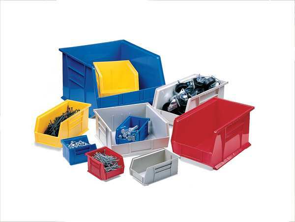 Akro-Mils 30240Blue Blue Hang And Stack Bin, 14-3/4"L X 8-1/4"W X 7"H ...