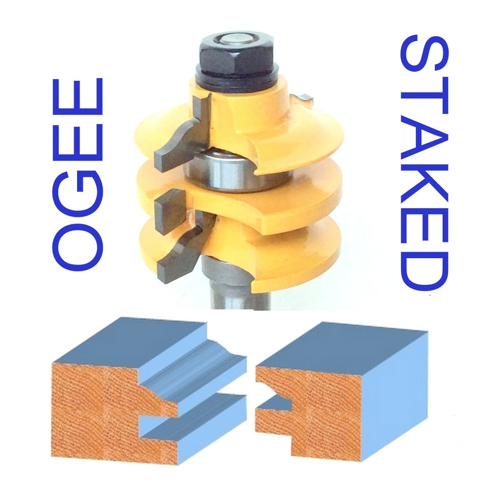 1 PC 1/2" Shank Stacked Ogee Rail & Stile Router Bit sct-888 | eBay