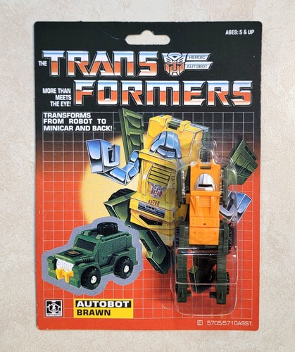 TRANSFORMERS G1 BRAWN US SELLER MOSC RARE! AUTOBOT MINI-BOT CAR TOY ...