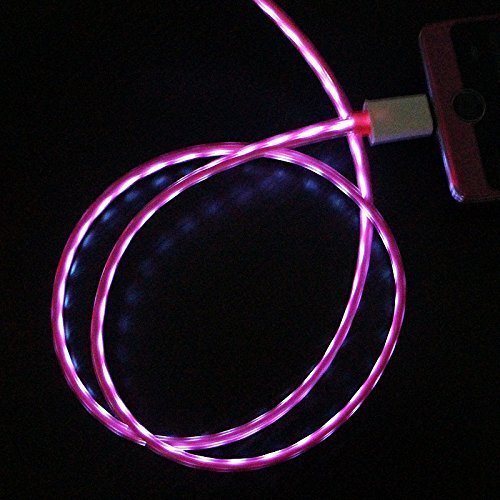 3Ft USB iPhone 12/X/8/7/6s/6/6+/5 Data Sync Flowing LED Light Up ...