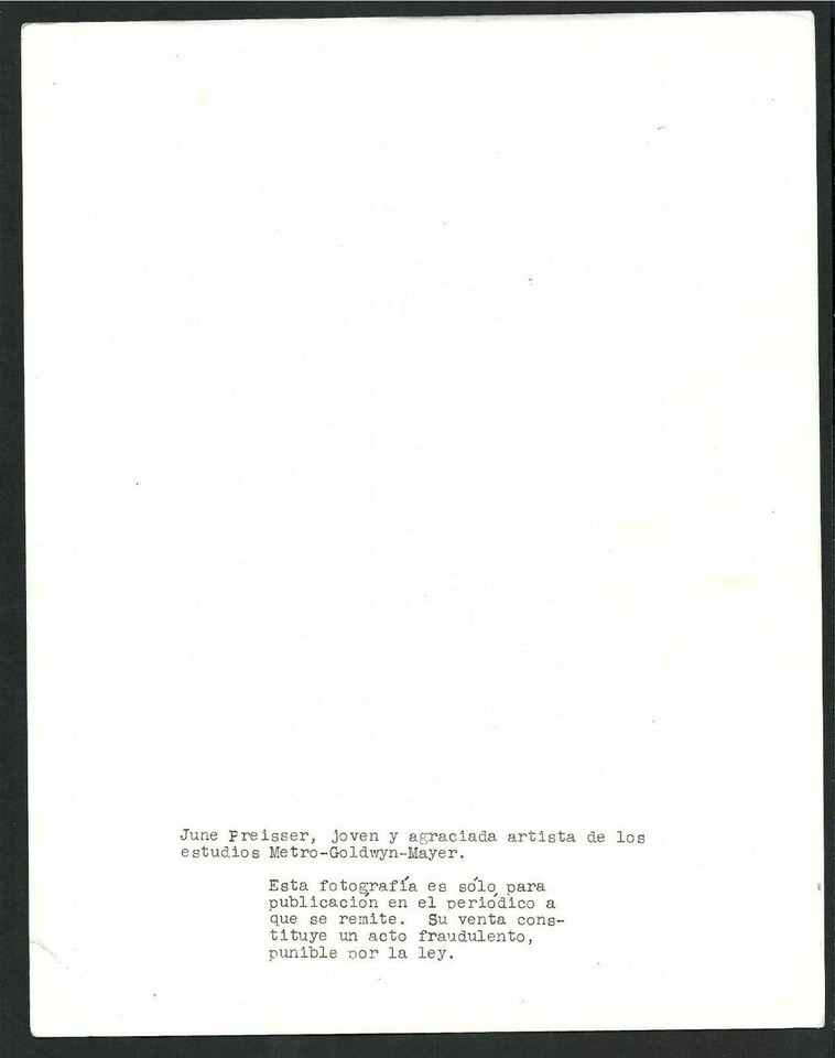 June Preisser vintage original MGM stunning photo portrait | eBay