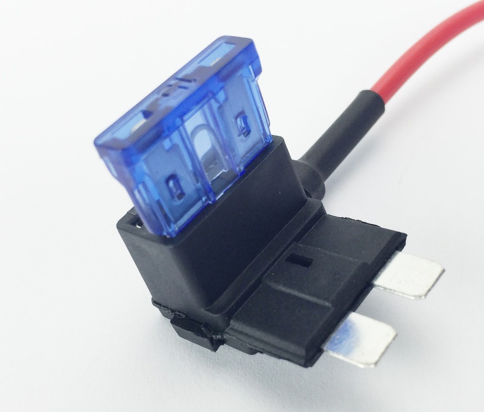 Standard ATC/ATO Blade Fuse Tap Dual Circuit Adapter 16 AWG Wire 15A ...