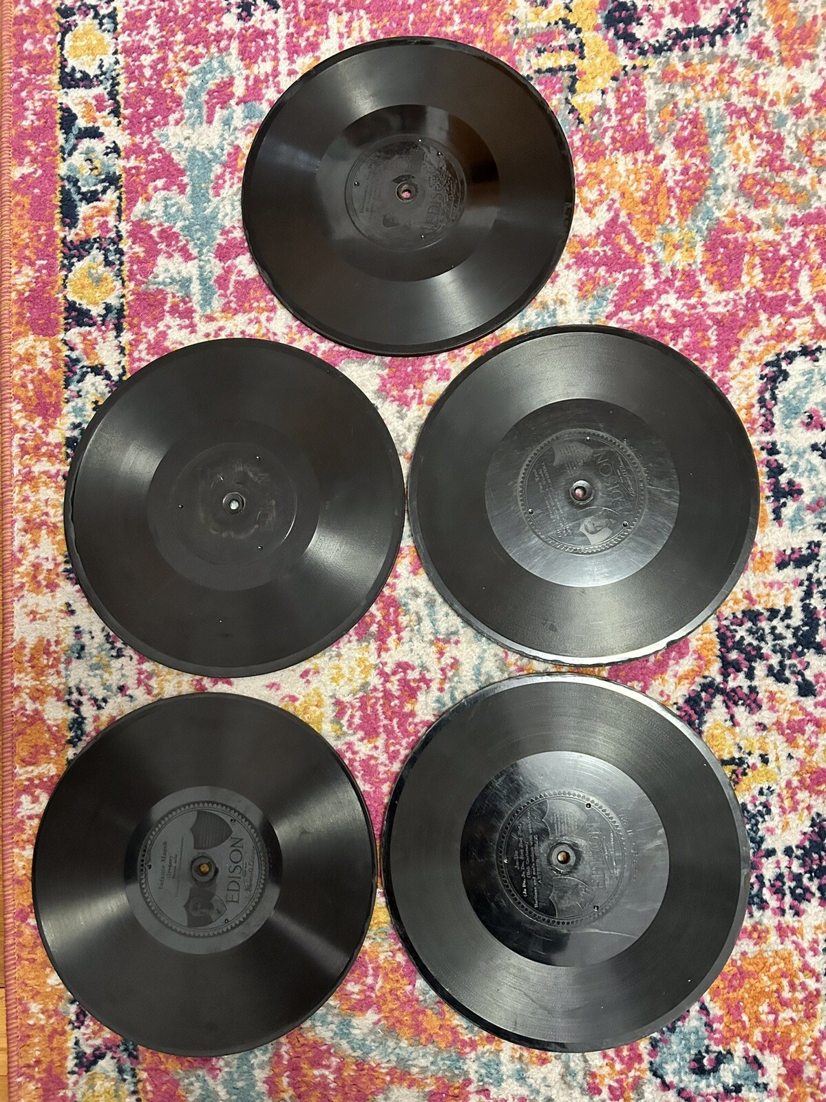 Thomas Edison Lot of 4 Phonograph Disc Records Albums Vintage Waltz 78 ...