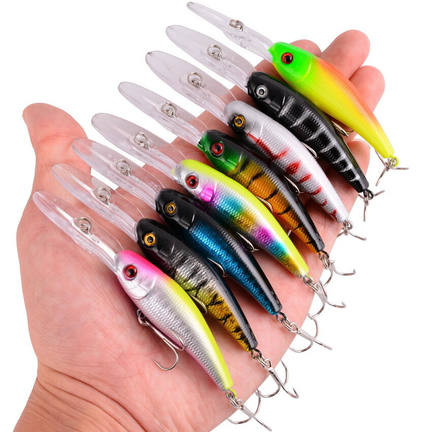 43pcs Fishing Lures Bulk Set W/ Mixed Baits for Bream, Cod & Trout ...