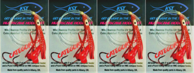 KOKANEE TROUT FISHING TACKLE 4 CATEGORY FIVE RUBY RED HOOCHIE FISHING ...