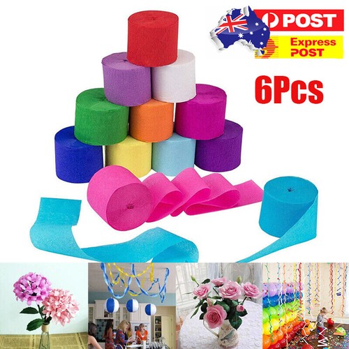 6 Roll Party Streamer Streamers Jumbo Crepe Paper Wedding Birthday ...