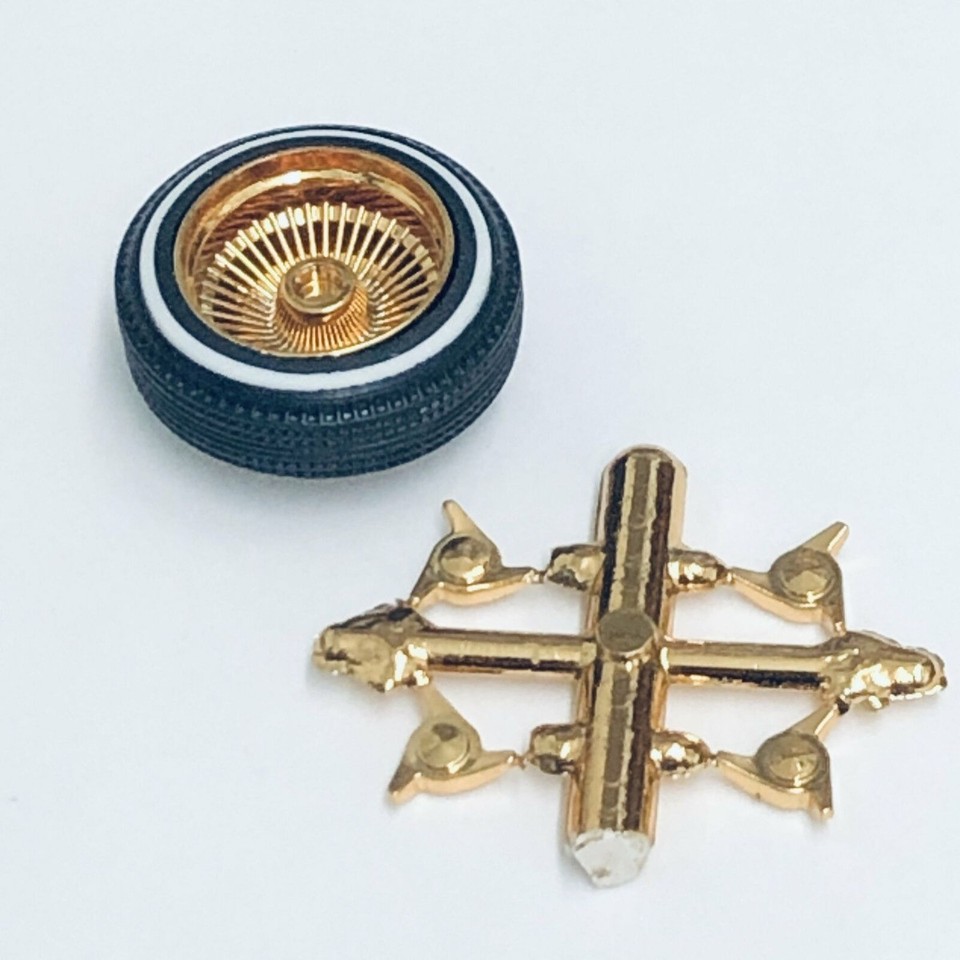 Pegasus 1/24/125 Scale Gold D's Rims w/Tires (4) 1310 | eBay