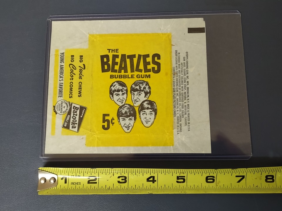 1964 TOPPS THE BEATLES TRADING CARDS WAX PACK WRAPPER - WRAPPER ONLY ...