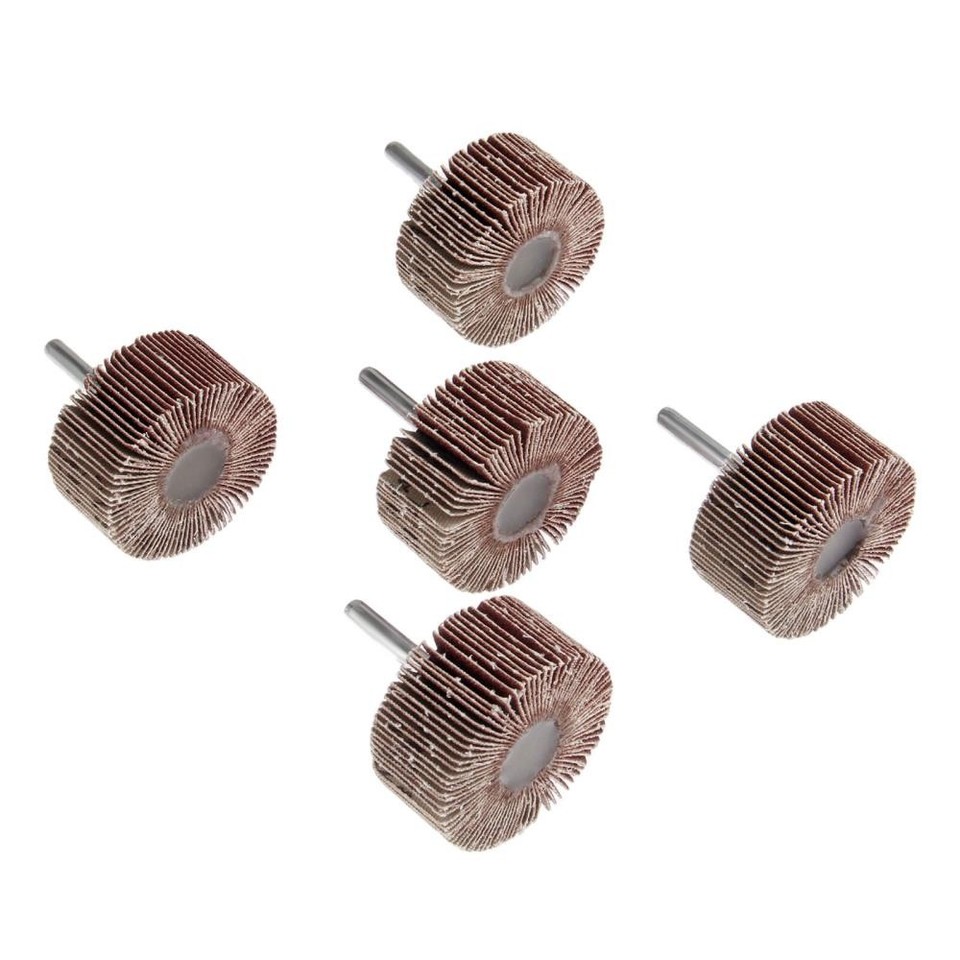 5x Flap Wheels Disc Sanding Sandpaper Abrasive 120 Grit Woodworking ...