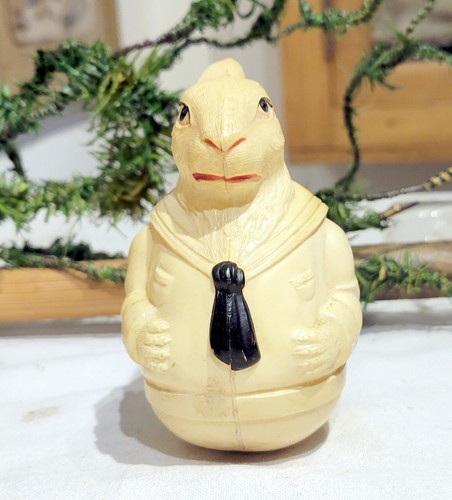 Roly Poly Gentleman Rabbit, with Scarf. 1920s Viscoloid Celluloid Toy ...