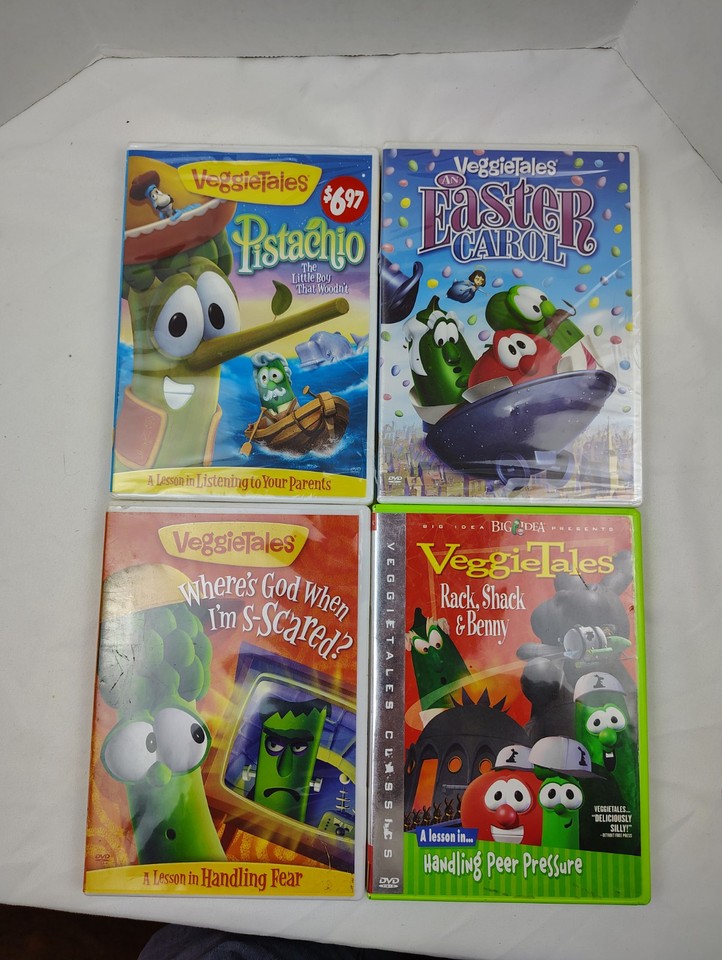 Lot Of 20 VeggieTales DVDs Big Idea Easter Carol Heroes Of The Bible ...
