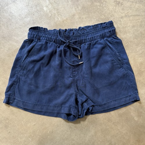 Loft Shorts Womens Size M Blue Tie Closure Lightweight Drawstring Waist ...
