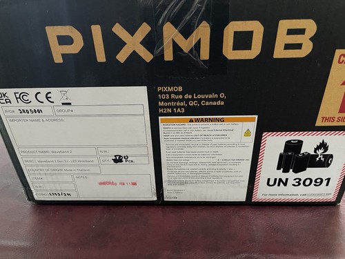 LOT OF 320 White PixMob Blue LED Wristband Bracelets - NEW UNUSED ...