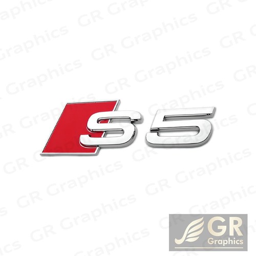 Audi S5 Emblem Chrome Rear Letter 3D S-Line Tail Badge Trunk A5 Sport ...