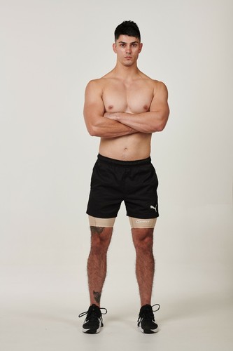 Mens Skin Compression Shorts New Cream Sports Gym Run Base AFL Rugby ...