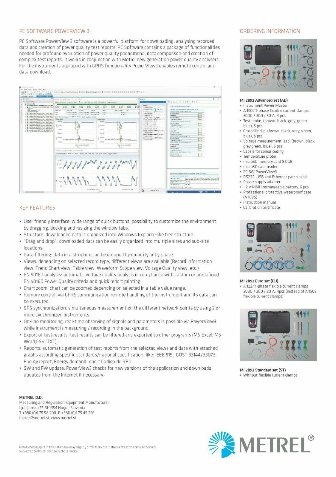 Metrel MI 2892 Power Master Power Quality Analyzer PQA Standard Set | eBay