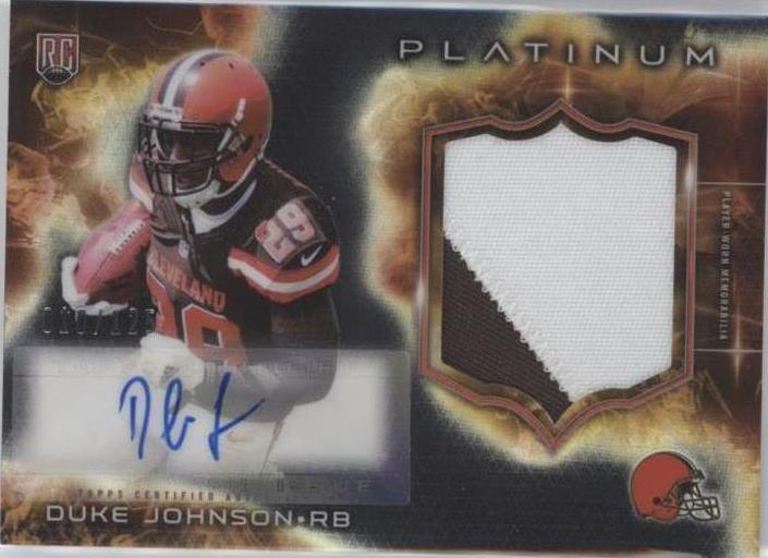2015 Topps Platinum - Autographed Rookie Patches Duke Johnson #ARP-DJ ...